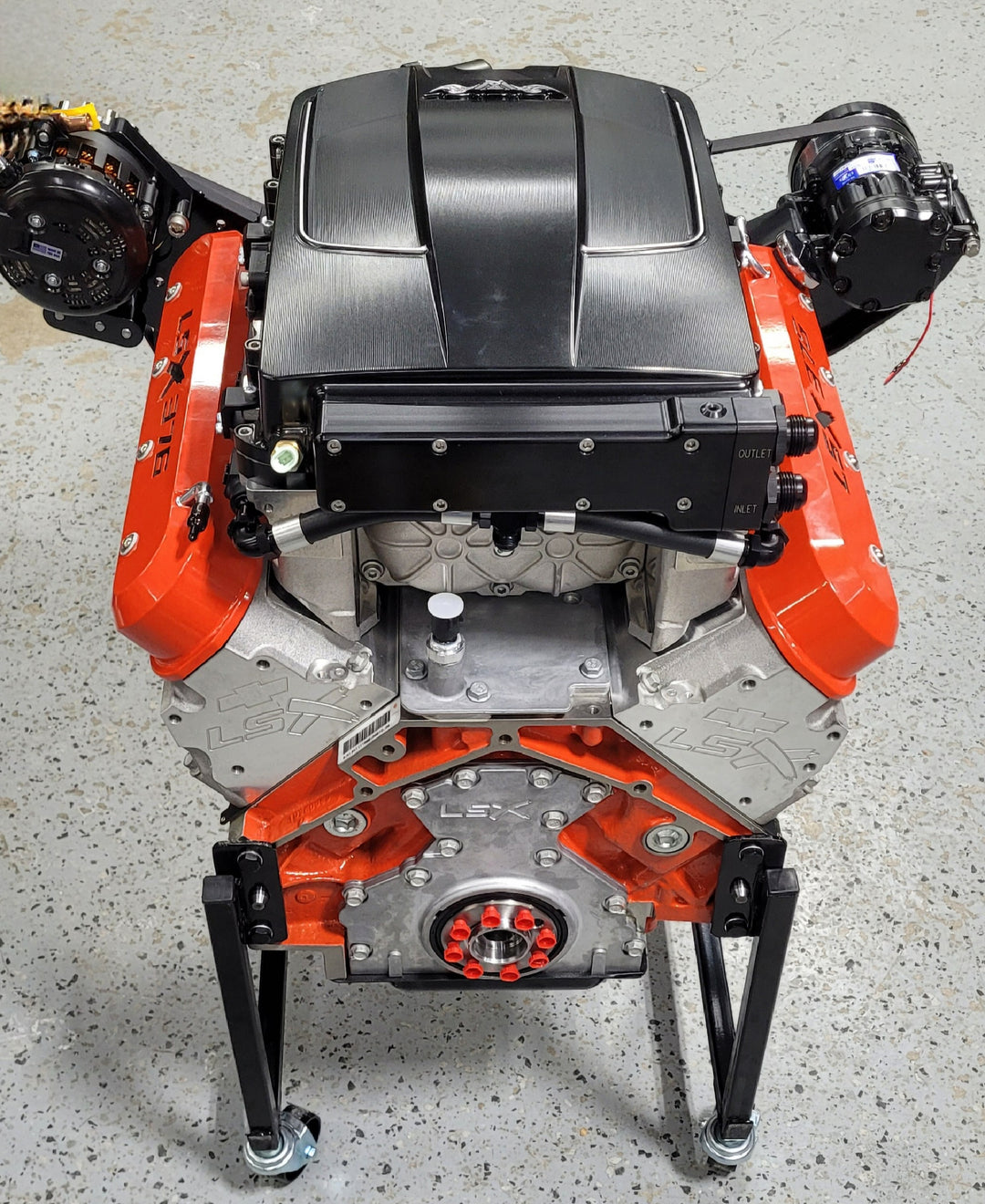 2650 Supercharged LSX 376-B15 Crate Engine w/ Wegner 2-tone LSA Drive ...