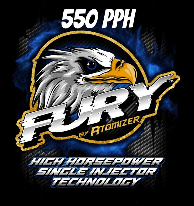 Atomizer ST FURY 550 PPH 5800cc/min @90psi Fuel Injector – Low Impedan ...