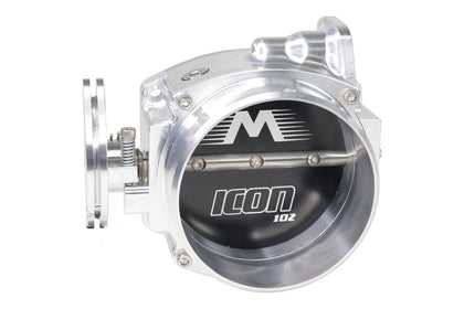 ICON 102/105mm Cable Drive Throttle Body (Natural Finish) w/ Interchan ...